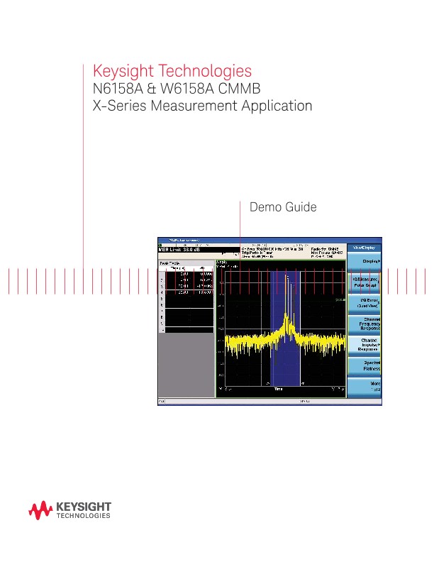 N6158A & W6158A CMMB X-Series Measurement Application PDF Asset Page | Keysight